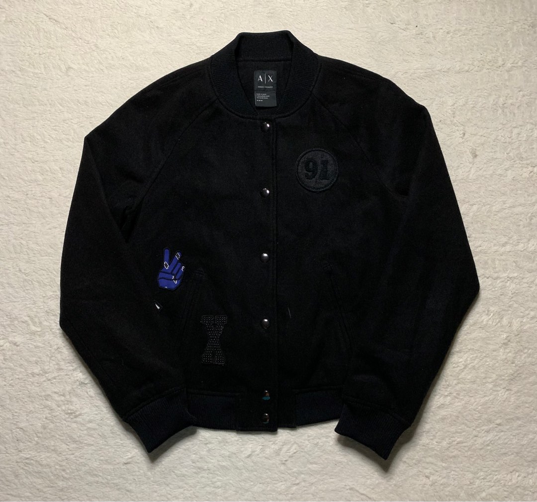 AX Varsity Patch Jacket, Women's Fashion, Coats, Jackets and Outerwear ...