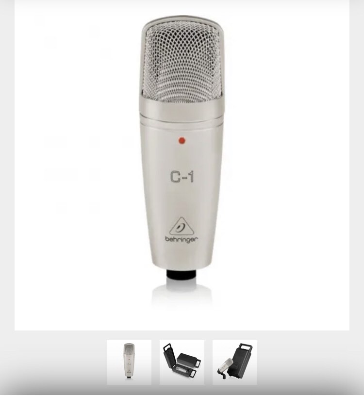 Behringer C-1 microphone and stand, Audio, Microphones on Carousell