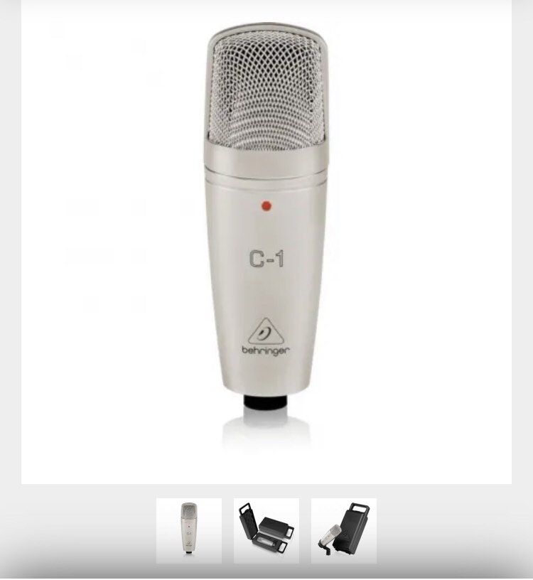 Behringer C-1 microphone and stand, Audio, Microphones on Carousell