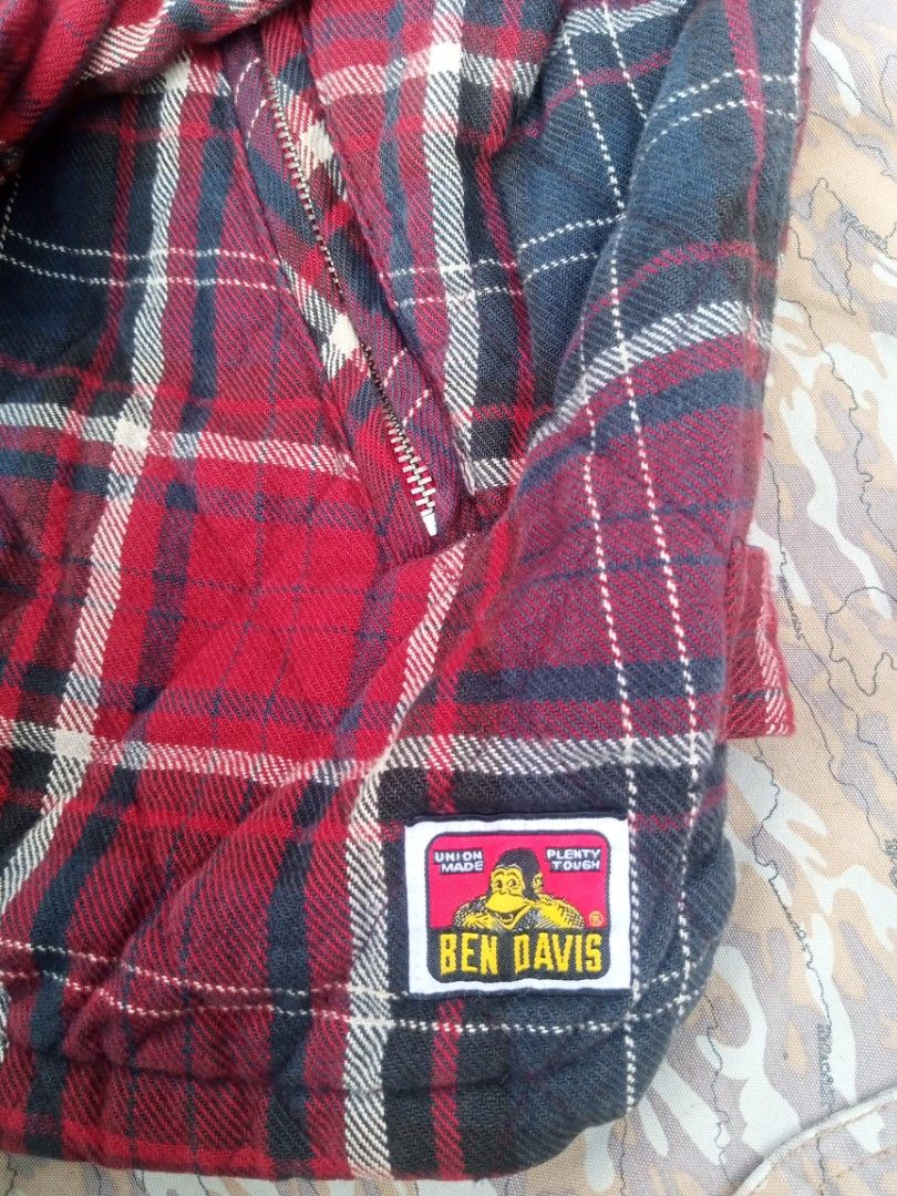 Rare Ben Davis Vintage Union Made Flannel Jacket Diamond Stitch, Men's ...