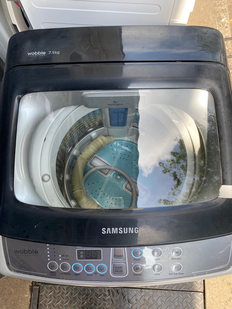 Black Samsung 7.5KG Top Loading Washing Machine, TV & Home Appliances ...