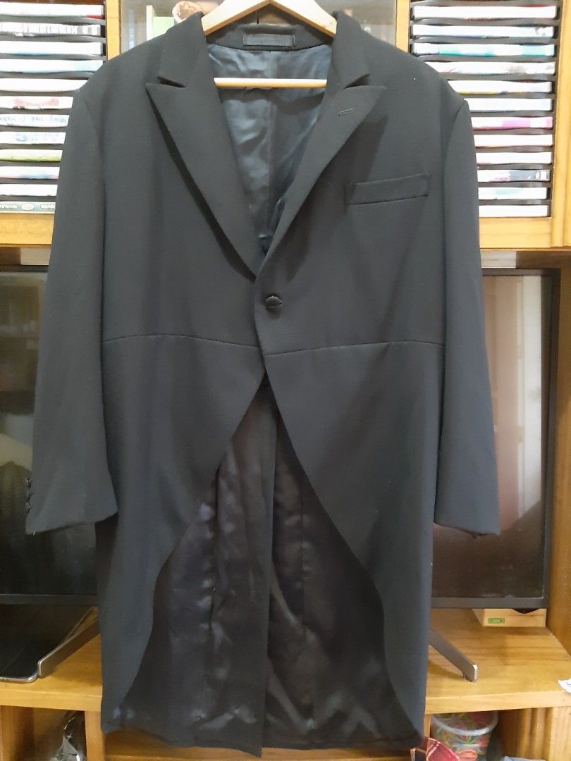 Black Tuxedo / Tail Coat / Morning Suit Coat/ Magician Coat / Butler's ...