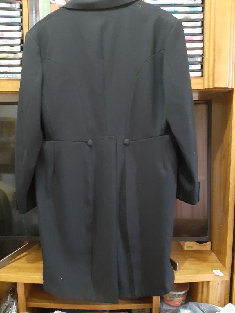 Black Tuxedo / Tail Coat / Morning Suit Coat/ Magician Coat / Butler's ...