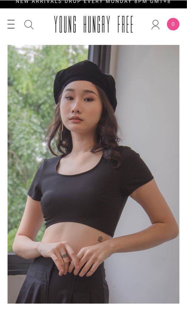 BNWT YHF Bell Curve Top in Black, Women's Fashion, Tops, Blouses on ...