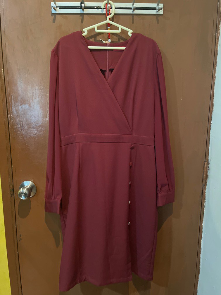 Boutique Brick Red Dress, Women's Fashion, Dresses & Sets, Dresses on ...