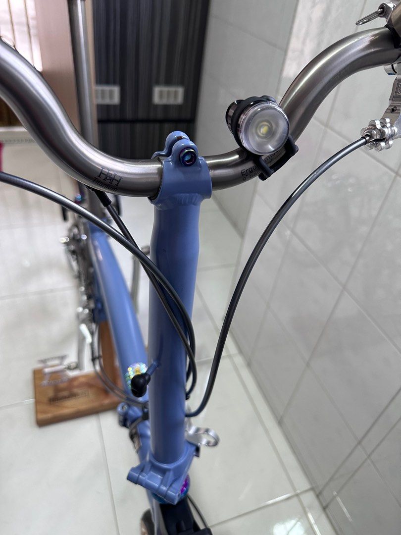 Brompton Superlight Cloud Blue 3-Speed External, Sports Equipment ...