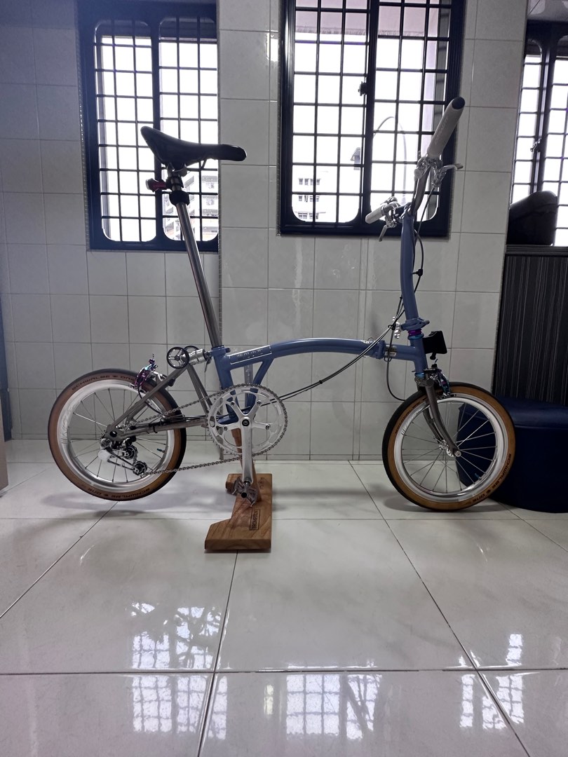 Brompton Superlight Cloud Blue 3-Speed External, Sports Equipment ...