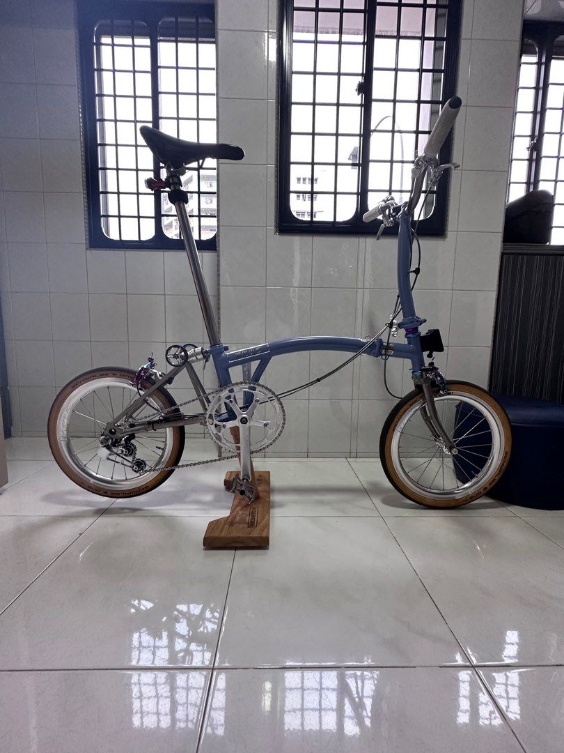 Brompton Superlight Cloud Blue 3-Speed External, Sports Equipment ...