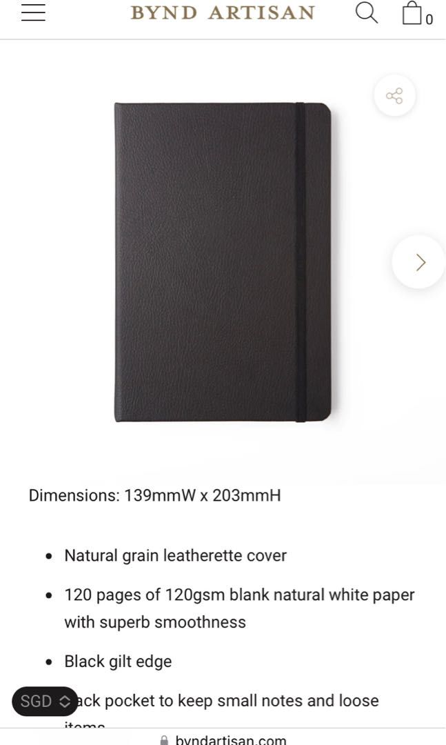 Bynd Artisan Leather notebook, Luxury, Accessories on Carousell