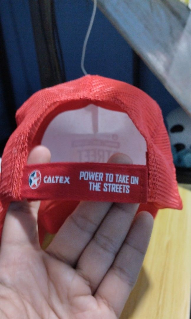 Caltex Net Cap - Red and White, Men's Fashion, Watches & Accessories ...