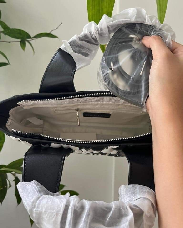 Charles and keith Iva textured bag, Women's Fashion, Bags & Wallets ...