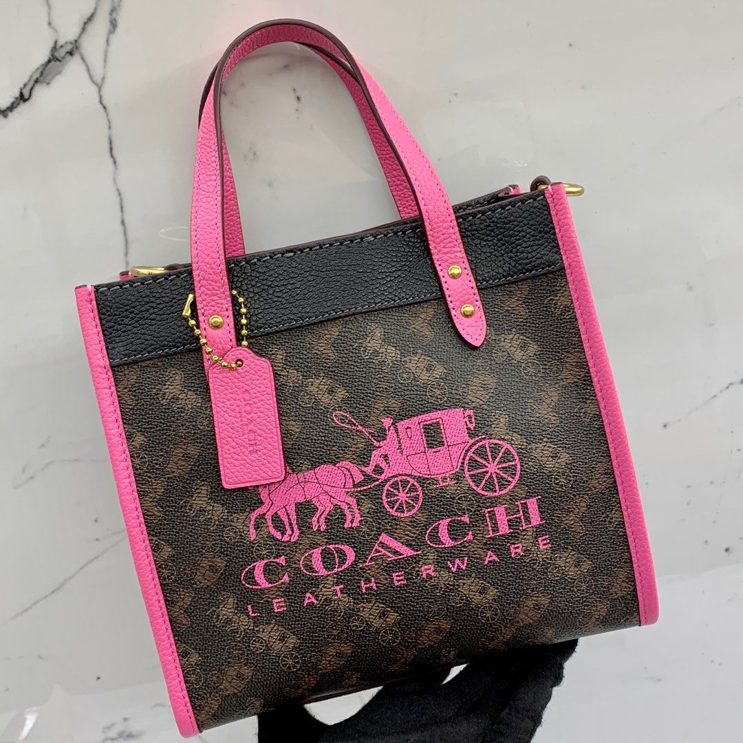 COACH C8456 BROWN LEATHER 2 WAY SHOULDER BAG (WITH INITIAL) 237001330 ], Women's Fashion, Bags ...