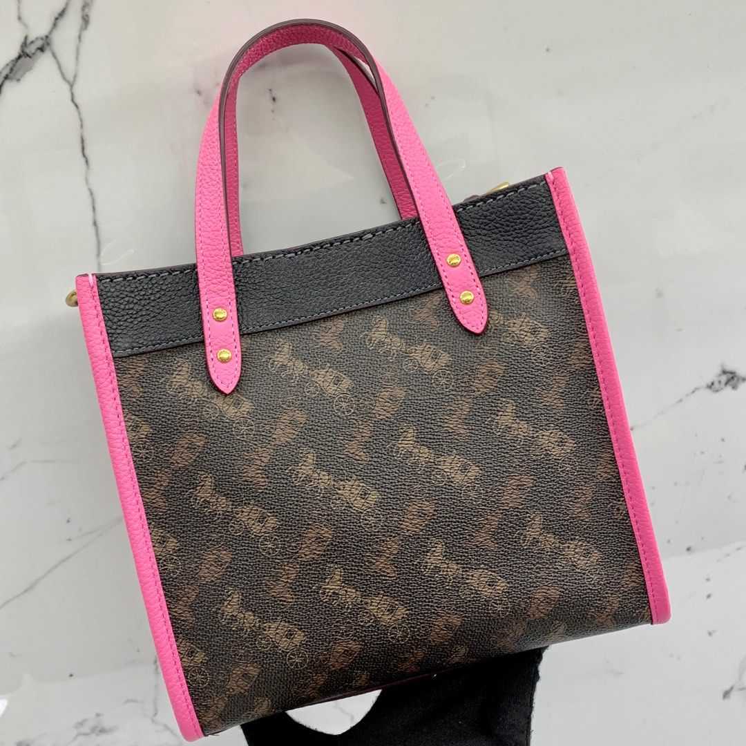 COACH C8456 BROWN LEATHER 2 WAY SHOULDER BAG (WITH INITIAL) 237001330 ], Women's Fashion, Bags ...