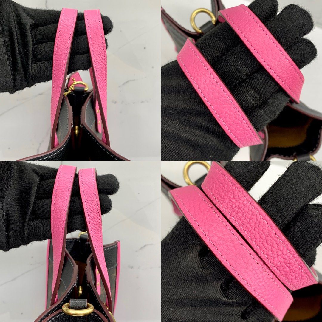 COACH C8456 BROWN LEATHER 2 WAY SHOULDER BAG (WITH INITIAL) 237001330 ], Women's Fashion, Bags ...