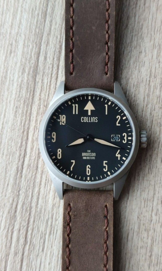 Collins Bronson Pilot Watch, Men's Fashion, Watches & Accessories ...