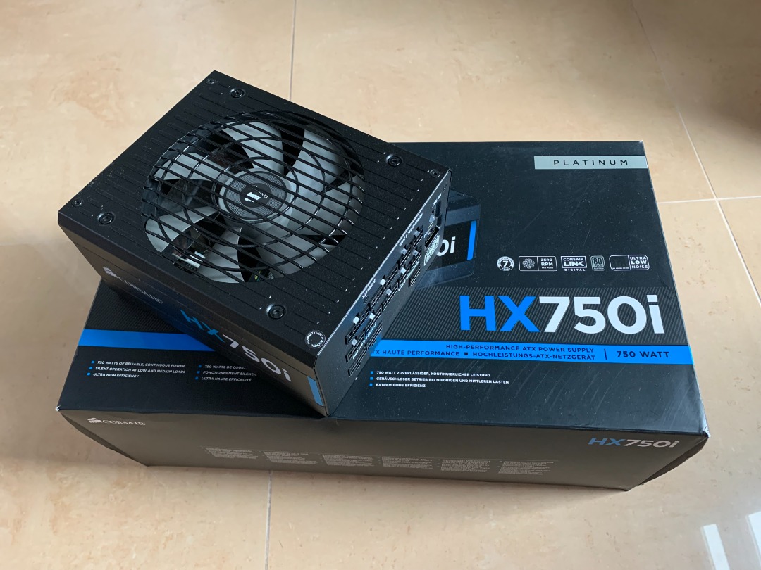 Corsair Power Supply HX750i Platinum, Computers & Tech, Parts ...