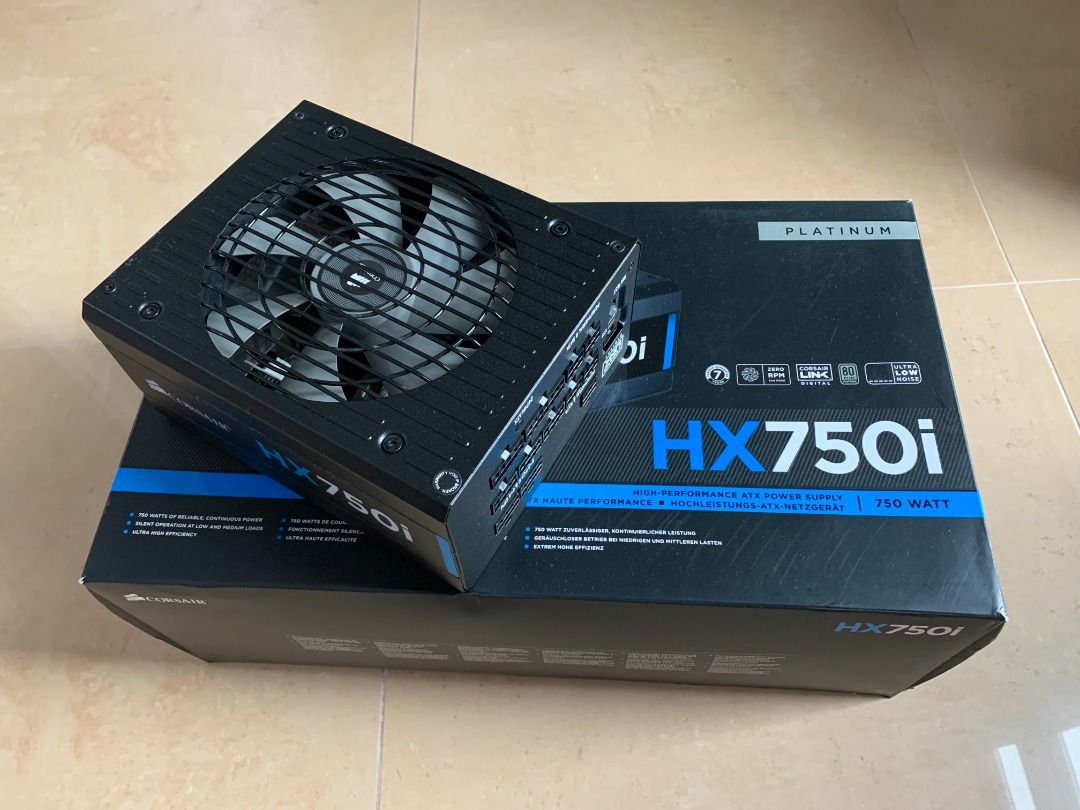Corsair Power Supply HX750i Platinum, Computers & Tech, Parts ...