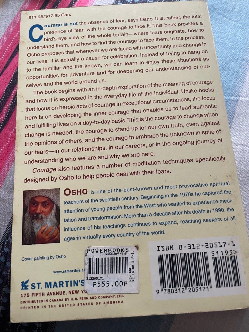 Courage: The Joy of Living Dangerously by Osho, Hobbies & Toys, Books ...