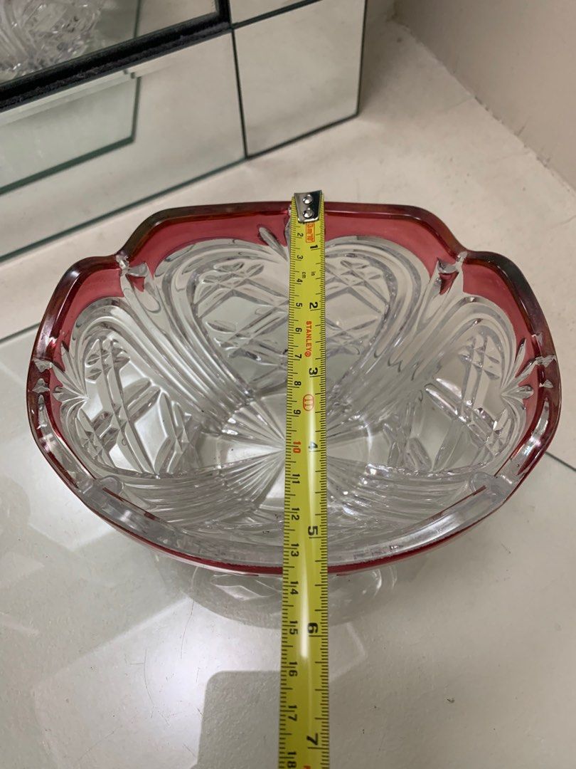 Crystal Decorative Bowl ( Fostoria 1992 ), Furniture & Home Living ...