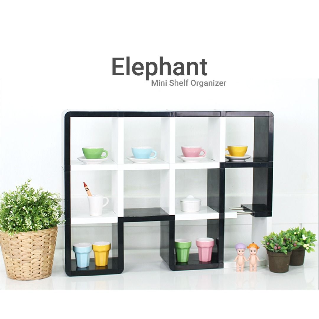 Cubics Mini Elephant Shelf Organizer, Furniture & Home Living ...