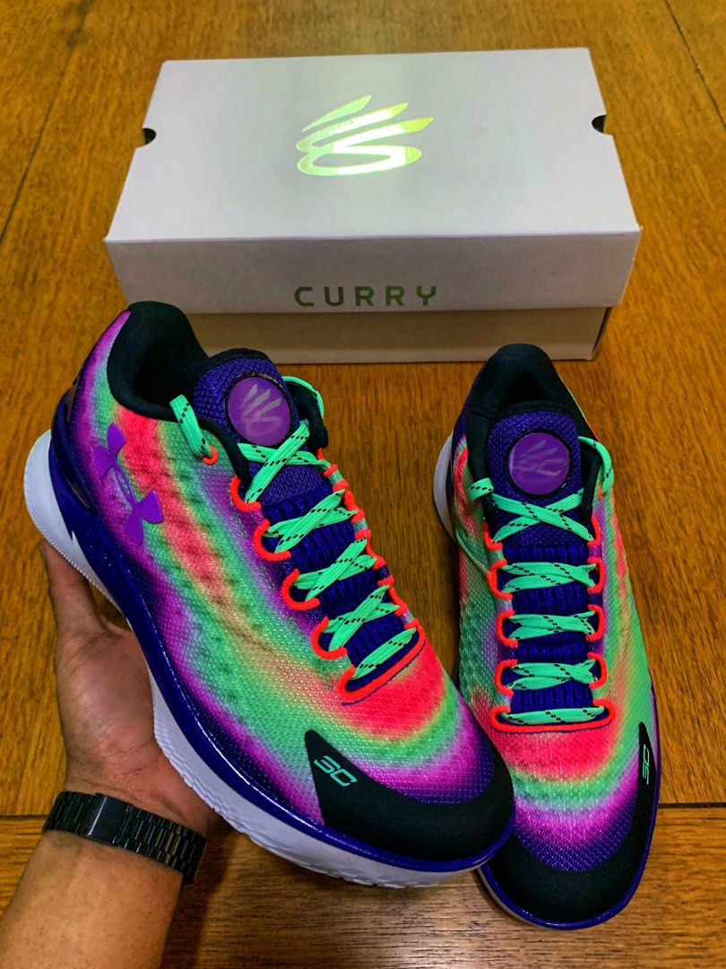 Curry 1 Flotro Northern Lights, Men's Fashion, Footwear, Sneakers on Carousell