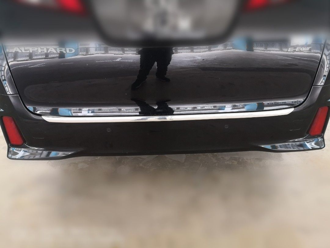 Customize Rear bumper chrome strip scratches protection, Car ...