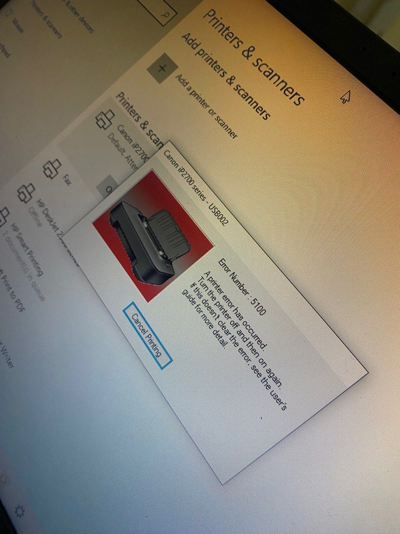 Defective Canon ip2770 ( sirang printer ) No Box, Computers & Tech ...