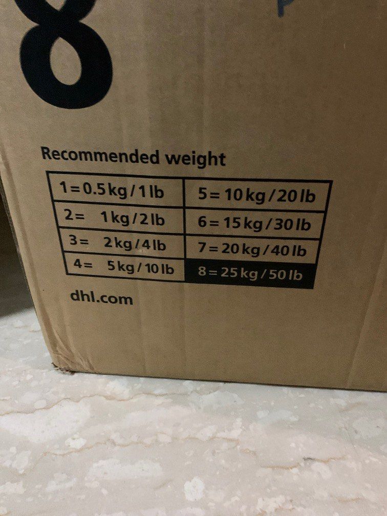 DHL carton box, Furniture & Home Living, Home Improvement ...