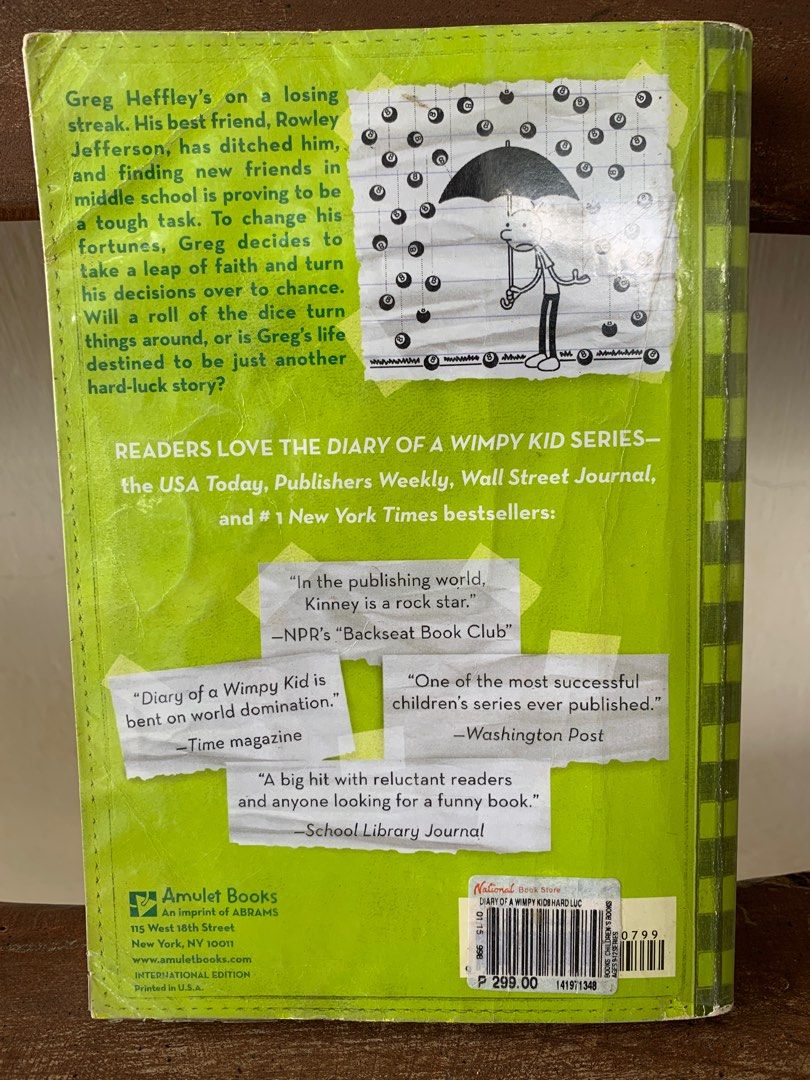 Diary of A Wimpy Kid Hard Luck by Jeff Kinney | Fiction | Pre-Loved ...