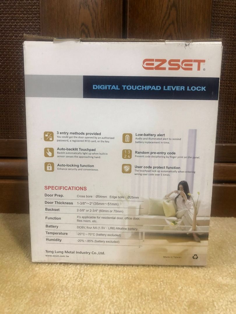 Digital Door Lock EZSET, Furniture & Home Living, Security & Locks ...
