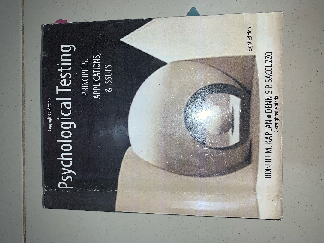 Eight Edition: Kaplan and Saccuzzo: Psychological Testing, Hobbies ...