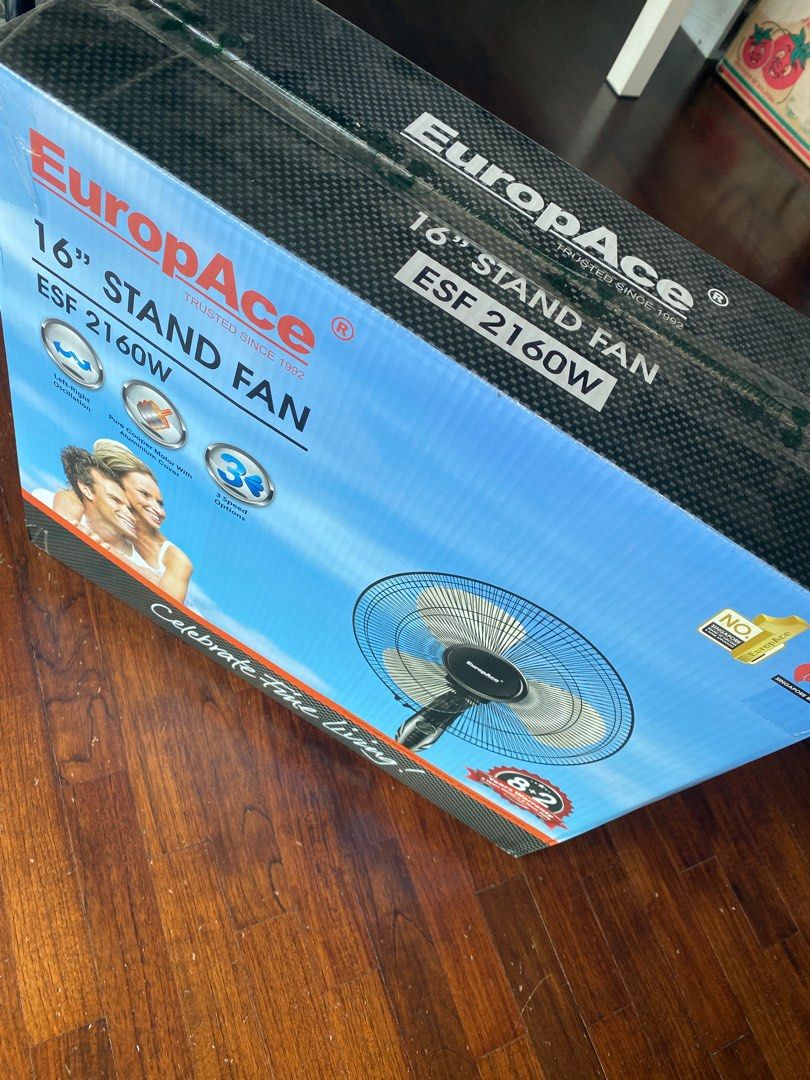 EuropAce 16" stand fan, Furniture & Home Living, Lighting & Fans, Fans ...