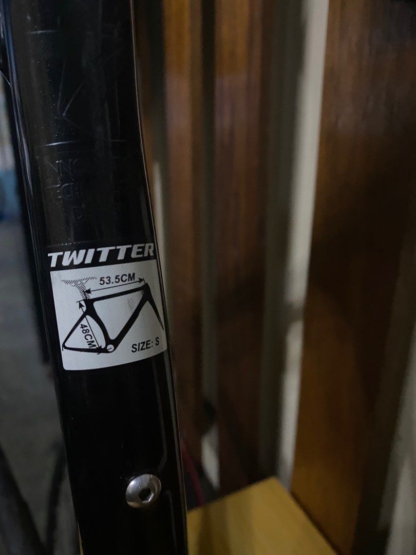 FOR SALE CARBON TWITTER FRAME SET OPEN FOR PARTS OUT, Sports Equipment ...