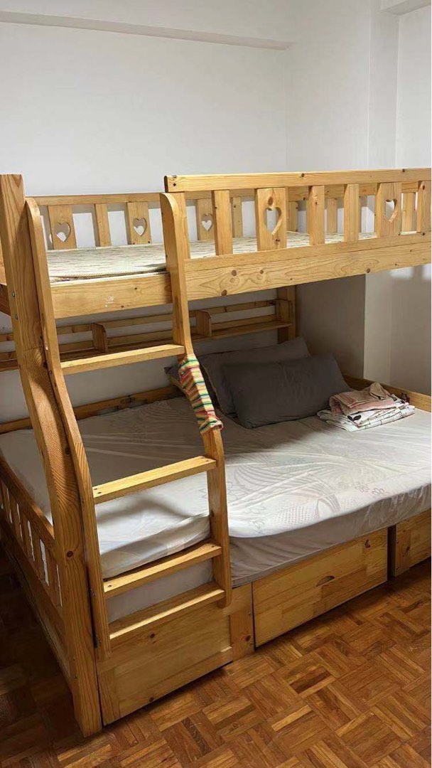 Free Delivery Wooden Bed Frame, Furniture & Home Living, Furniture, Bed ...