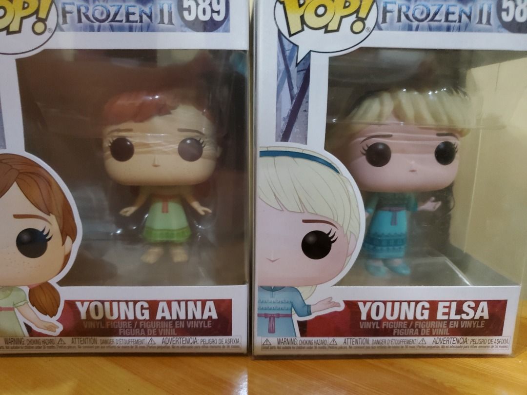 Frozen 2 Young Anna and Young Elsa Funko Pop Set, Hobbies & Toys, Toys ...