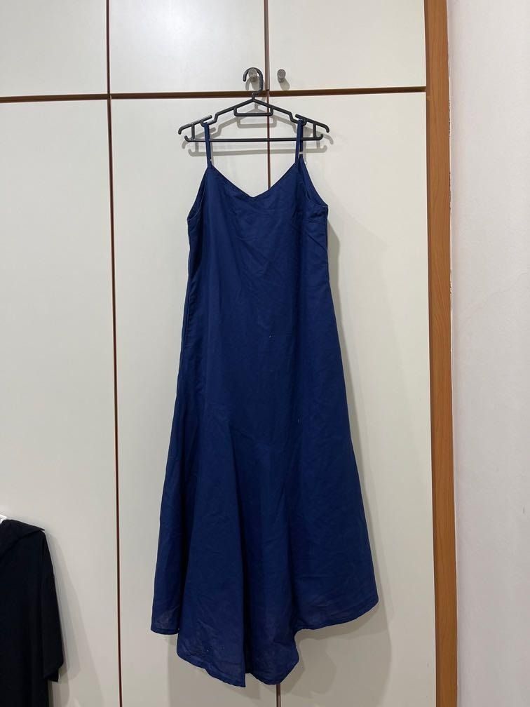 [Full Linen First Stitch] CLARA ASYMMETRICAL HEM LINEN MAXI DRESS IN ...