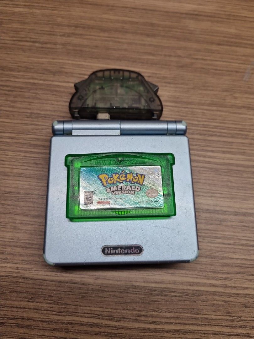Gameboy + Pokemon Emerald + Wireless adapter, Video Gaming, Video Games ...