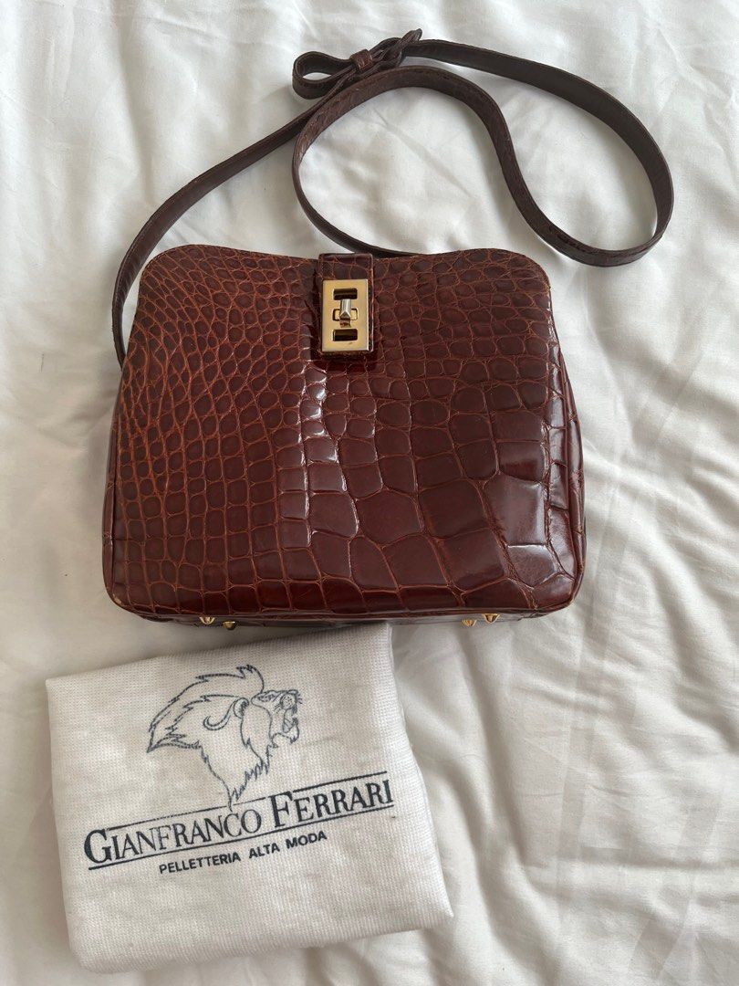 Gianfranco Ferrari Crossbody Soft Leather Bag, Women's Fashion, Bags ...