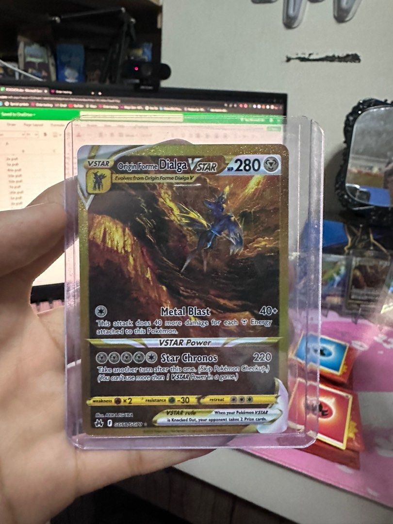 Gold Dialga Ultra Rare ( UR ) , Crown Zenith, Hobbies & Toys, Toys ...