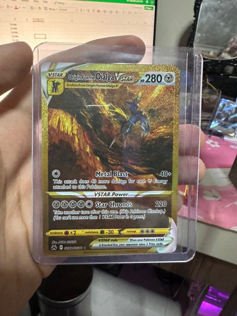 Gold Dialga Ultra Rare ( UR ) , Crown Zenith, Hobbies & Toys, Toys ...