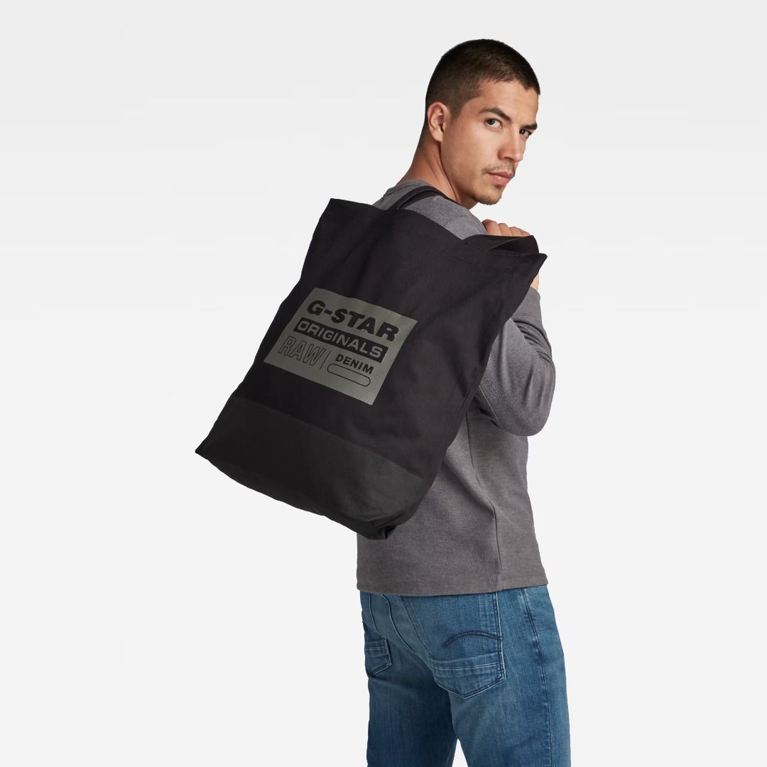 G-Star Original Raw Denim Canvas Tote Bag CANVAS SHOPPER unisex black ...