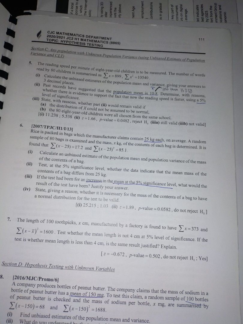 H1 math textbook stats and pure math, Hobbies & Toys, Books & Magazines ...