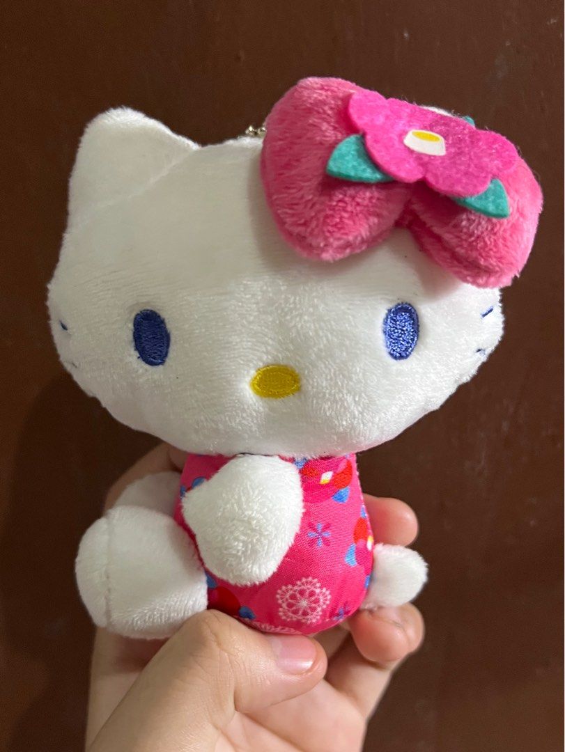 Hello Kitty Pink Design Charm Plush Plushie Stuff Toy Original Sanrio ...