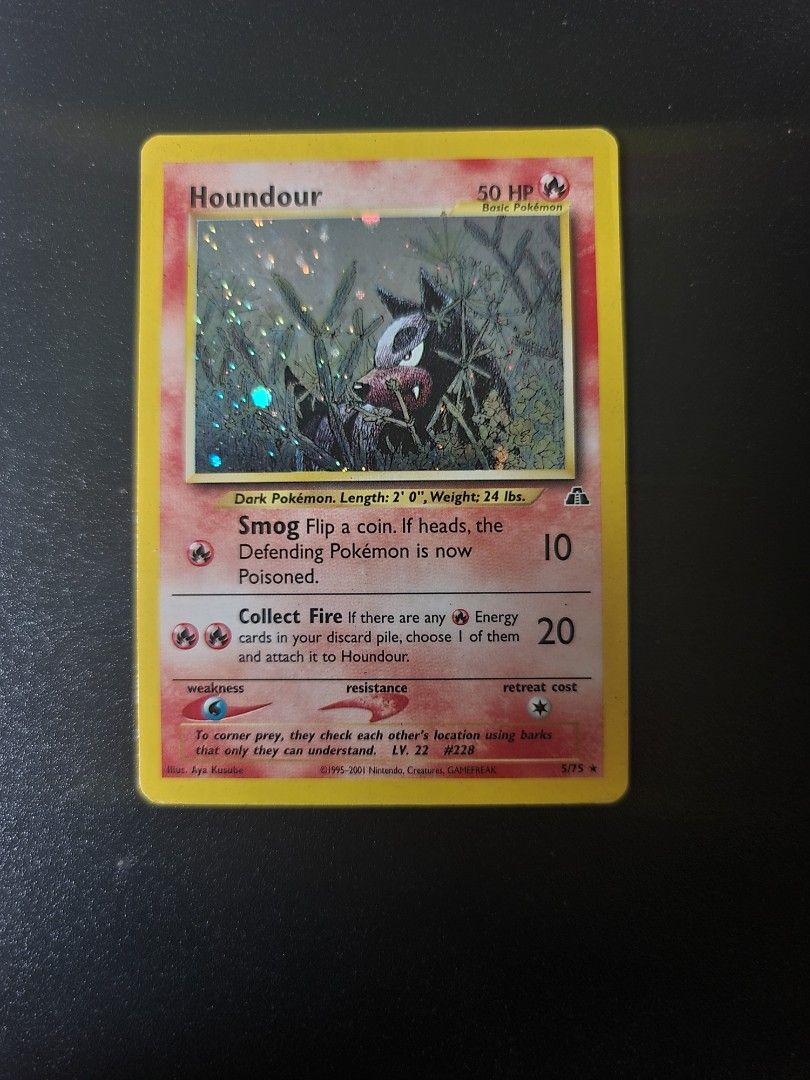 Houndour Neo Discovery for FREE (T&C Apply), Hobbies & Toys, Toys ...