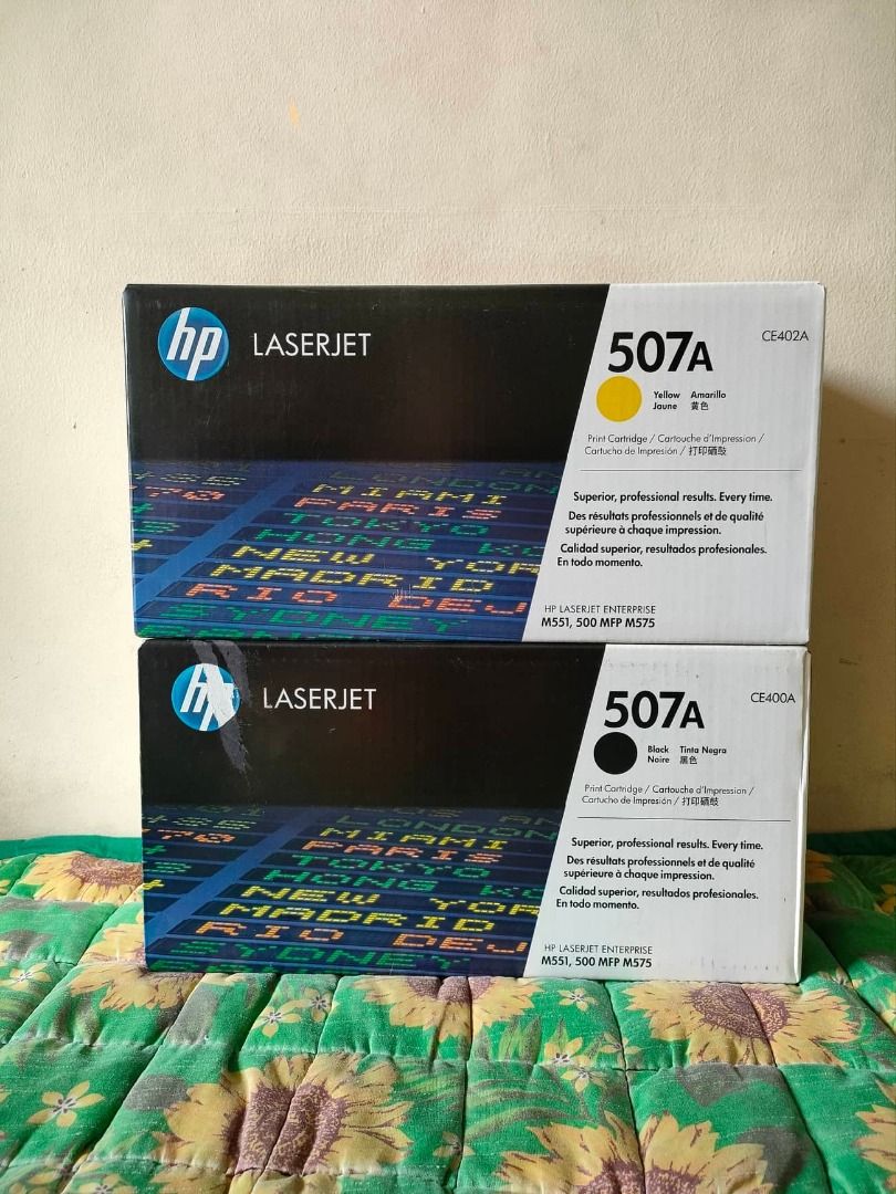 HP 507A Black Cyan Yellow Magenta Original LaserJet Toner Cartridge ...