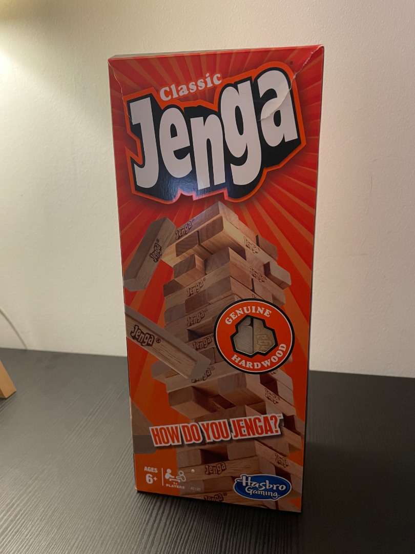 Jenga Classic - block stacking, stack crashing game, Hobbies & Toys ...