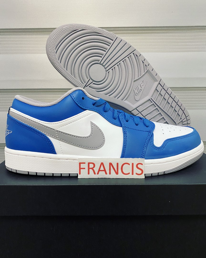 Jordan 1 Low True Blue 12US, Men's Fashion, Footwear, Sneakers on Carousell