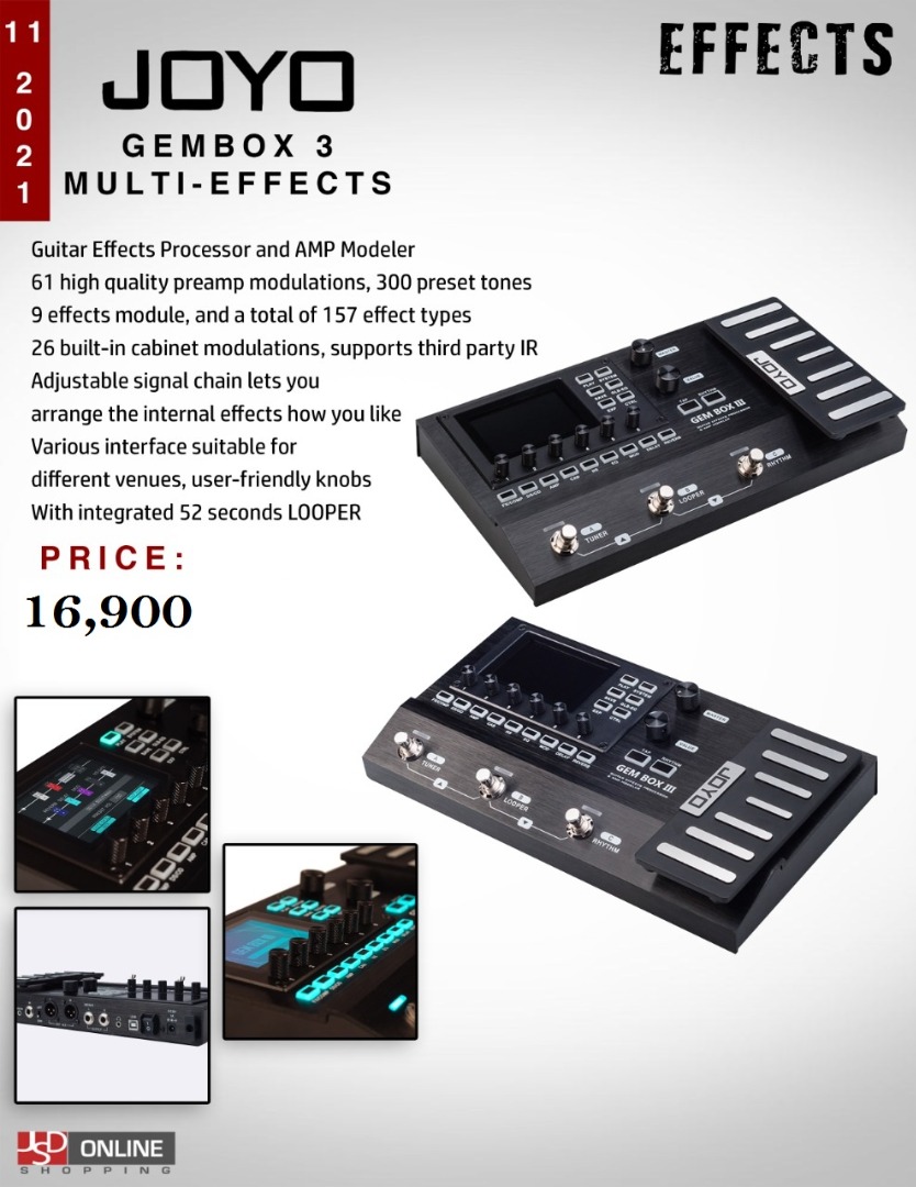 Joyo Effects Gembox 3 Multi- Effects, Hobbies & Toys, Music & Media ...