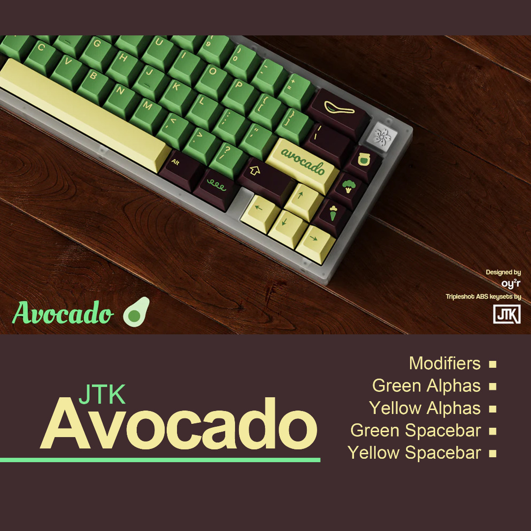 JTK Avocado Keyboard Keycap Set (Brand New, Unused, Genuine), Computers ...