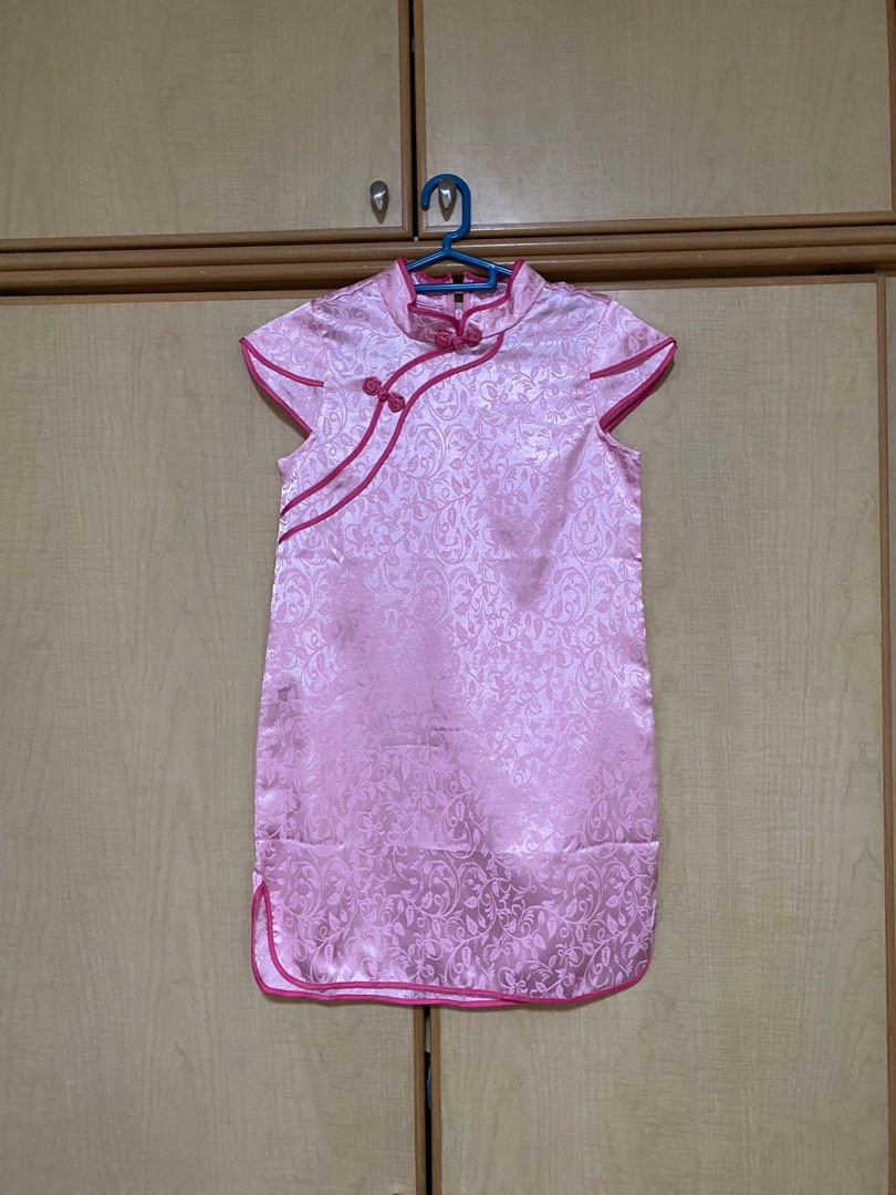 Kids Pink Cheongsam Qipao CNY Dress Chinese Traditional Costume, Babies ...